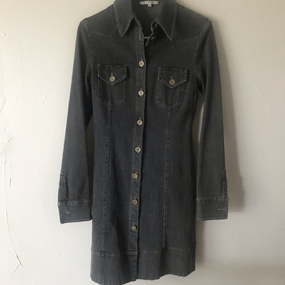 Germano Zama Italy Charcoal Denim Duster - Gem